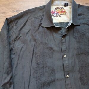 Robert Graham | Shirts | Robert Graham Black Embossed Button Down Shirt ...
